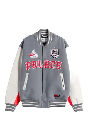 Nike X Palace England Varsity Jacket - Grey