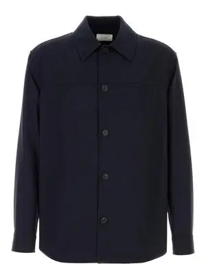 THE ROW Midnight Wool Oslo Shirt - Blue