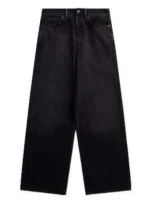 Acne Studios Wide Leg Denim Trousers - Black