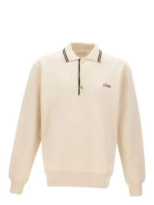Drole De Monsieur Drôle De Monsieur Logo Embroidered Polo Shirt Sand