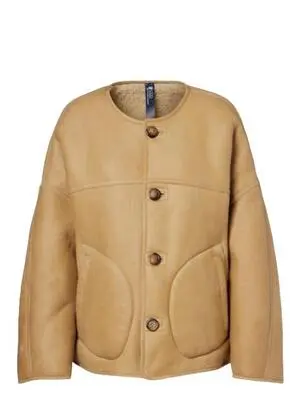 Polo Ralph Lauren Reversible Leather And Shearling Jacket - Nude