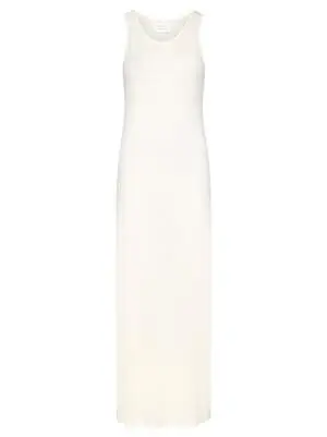 Loulou De Saison Myron Lds Jersey Maxi Dress - Ivory