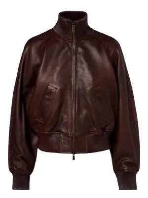 Polo Ralph Lauren Leather Bomber Jacket - Black