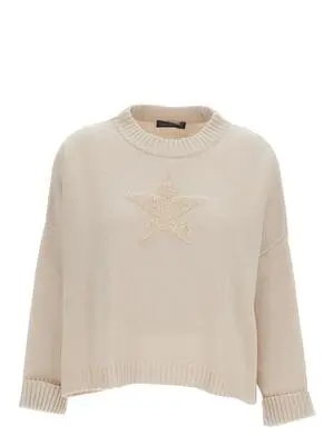 Lorena Antoniazzi Knitted Jumper With Star Applique - No