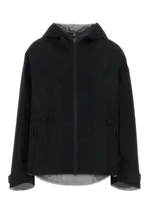 Herno Long Sleeve Hooded Zip Jacket - Black