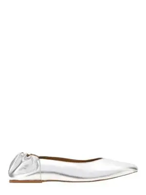 A.p.c. Juliet Metallic Leather Ballet Flats - Silver
