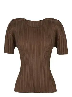 ISSEY MIYAKE Issey Miyake Pleated Short Sleeve T-Shirt