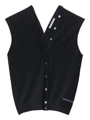 Alexander Wang Sleeveless V-neck Cardigan - Black