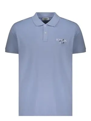 Iceberg Logo Piqué Polo Shirt - Blue