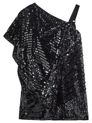 Emilio Pucci Asymmetrical Sequined Foulard Dress - Black