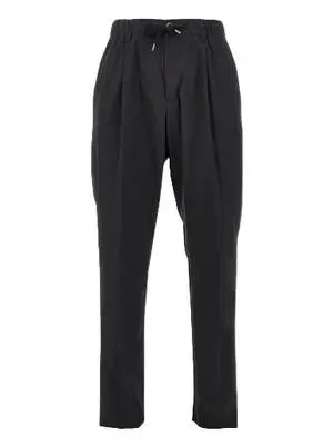 Herno Casual Trousers With Belt Loops - Black