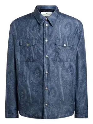 Etro Paisley Overshirt - Light Blue