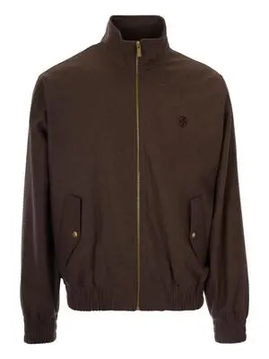 Drole De Monsieur Long-sleeved Stand-up Collar Jacket - Brown