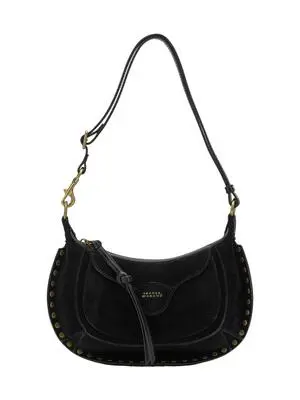 Isabel Marant Étoile Stud-embellished Suede Shoulder Bag - Black