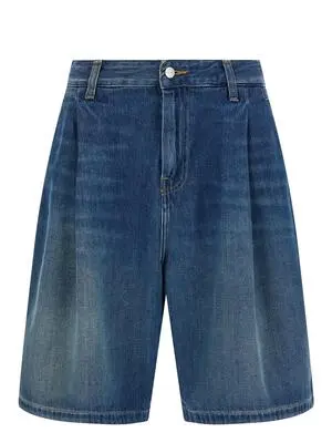 CARHARTT WORK IN PROGRESS Carhartt WIP Alta Pleated Wide Leg Denim Shorts