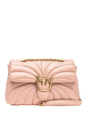 Pinko Love Puff Large Butterfly Quilted Crossbody Bag - Nude