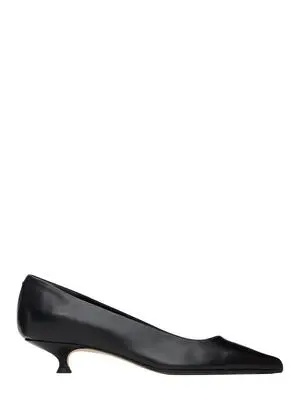 AeydĒ Pointed Toe Kitten Heel Pumps - Black