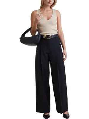 BY MALENE BIRGER Cymbaria Wide Leg Trousers - Black