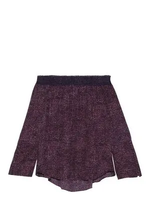 DEREK LAM 10 CROSBY Derek Lam 10 Crosby Off-the-Shoulder Shirred Printed Silk Top
