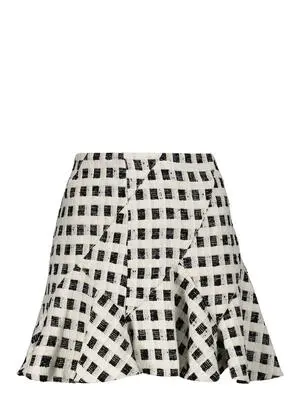 Derek Lam 10 Crosby Checked Cotton-blend Tweed Mini Skirt - Black