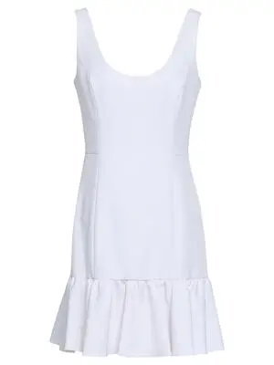 MILLY Fluted Stretch-crepe Mini Dress - White