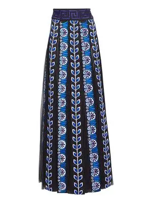 MARY KATRANTZOU Embroidered Tulle Maxi Skirt - Black