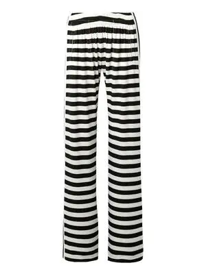 NORMA KAMALI Norma Kamali Striped Stretch-Jersey Wide-Leg Pants