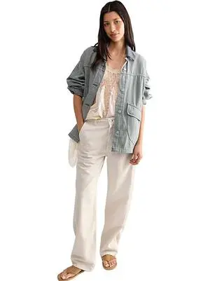 AGOLDE Lyndon Loose Wide-leg Jeans - Bone
