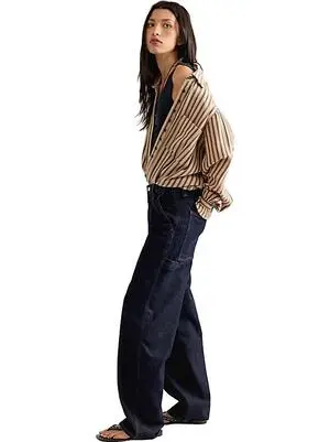 AGOLDE Lyndon Loose Wide-leg Jeans With Hammer Loop Detail - Rinse
