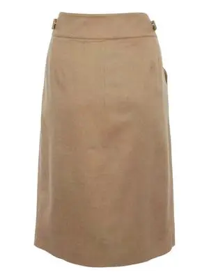 Max Mara Wool Wrap Mini Skirt With Buckle Detail - Brown