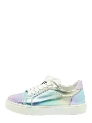 CHRISTIAN LOUBOUTIN Vierissima Iridescent Leather Sneakers - Blue