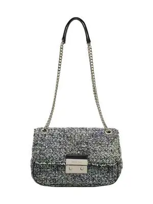 Michael Kors Sloan Tweed Shoulder Bag - Blue