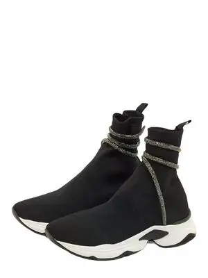 Rene Caovilla Cleo Embellished High-top Sneakers - Black