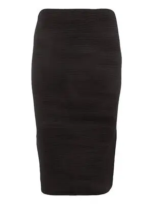 Emporio Armani Ribbed Midi Skirt - Black