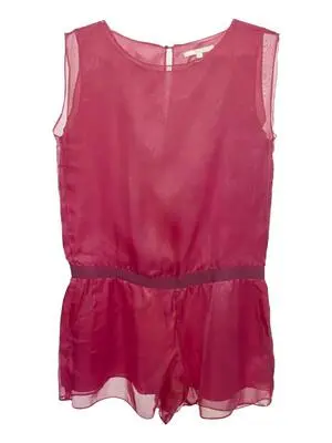 Maje Sheer Silk Playsuit - Pink