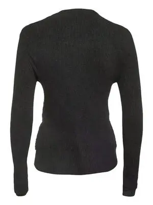 Dolce & Gabbana Lace-panel Rib-knit Cardigan - Grey