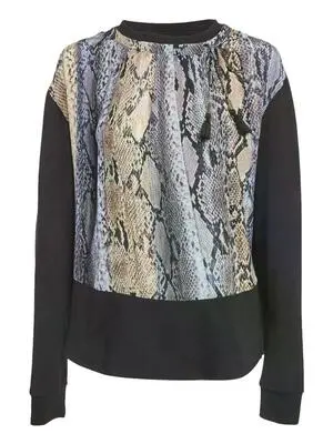 Just Cavalli Snake-print Tassel-detail Sweater - Black