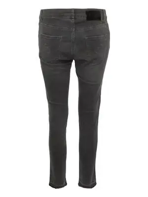 LANVIN Striped Embroidered Jeans - Grey