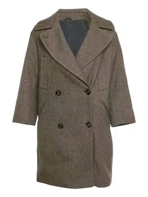 Brunello Cucinelli Double-breasted Coat - Brown