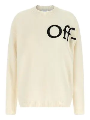 Off-White OFF-WHITE "Bookish Shared" Embroidered Wool Sweater Multicolor