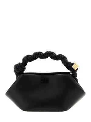 GANNI Bou Bag Mini' Leather Handbag - Black