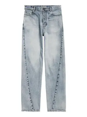 Balenciaga Twisted Seam Straight-leg Jeans - Blue