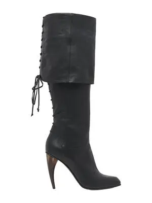 Alexander McQueen Leather Horn Knee-high Boots - Black