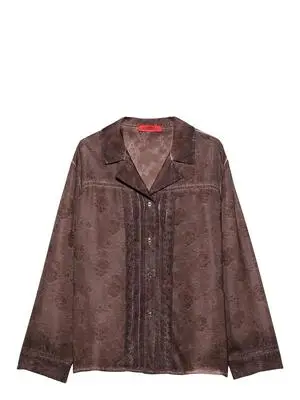 Max & Co. Lace-trimmed Tie & Dye Shirt - Brown