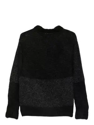 Undercover Colourblock Brushed-finish Sweater - Black