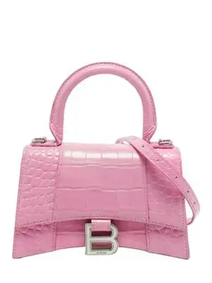 Balenciaga Xs Hourglass Top-handle Bag - Pink