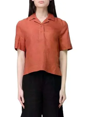 COLMAR Short-sleeve Linen Shirt - Orange