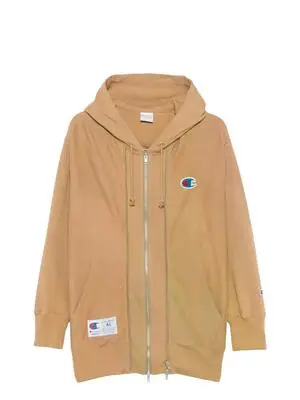 Undercover Logo-patch Triple-zip Hoodie - Neutrals