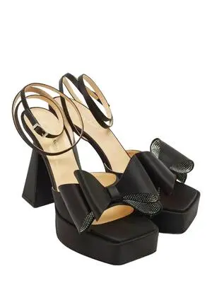 Mach & Mach Embellished Platform Sandals - Black
