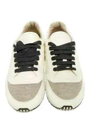 Brunello Cucinelli Lace-up Leather Sneakers - Neutrals